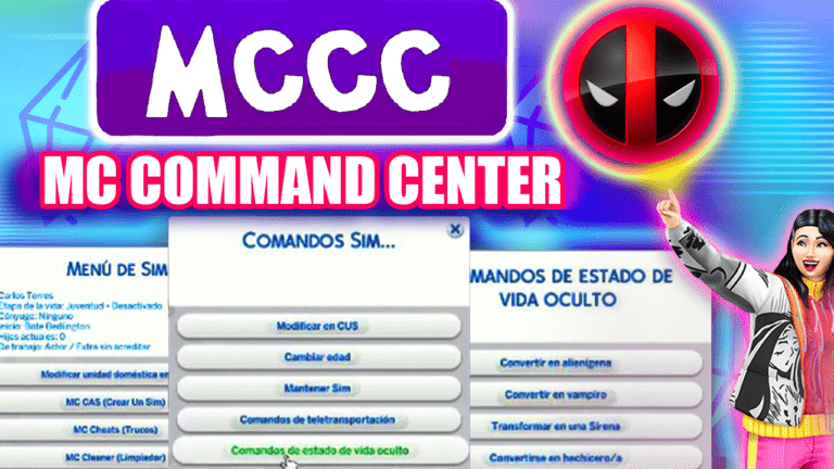 Скачать мод MC Command Center для Симс 4 последняя версия, Командный Центр